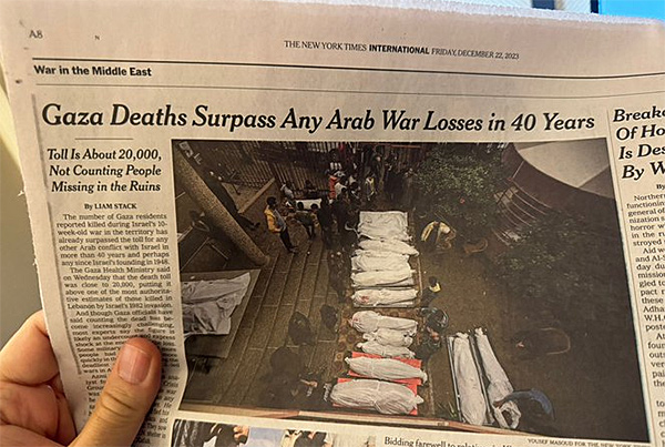 NY Times headline sparks controversy with claim about Gaza death toll