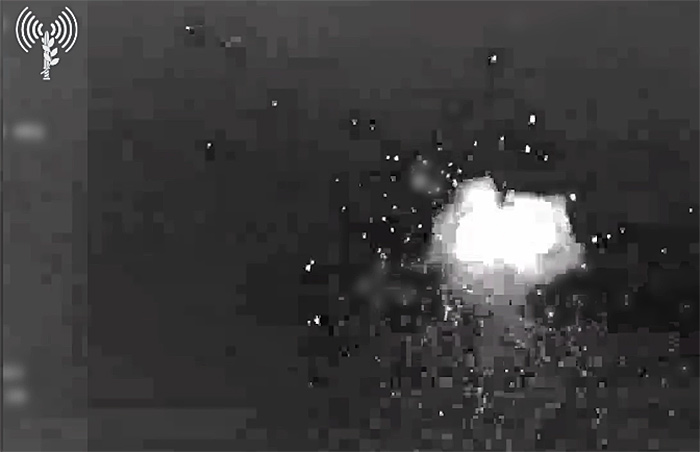 IDF BATTLE VIDEO: BOOM! Missile Boat hits explosive drone