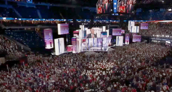 USA: Trump delivering his speech to the RNC