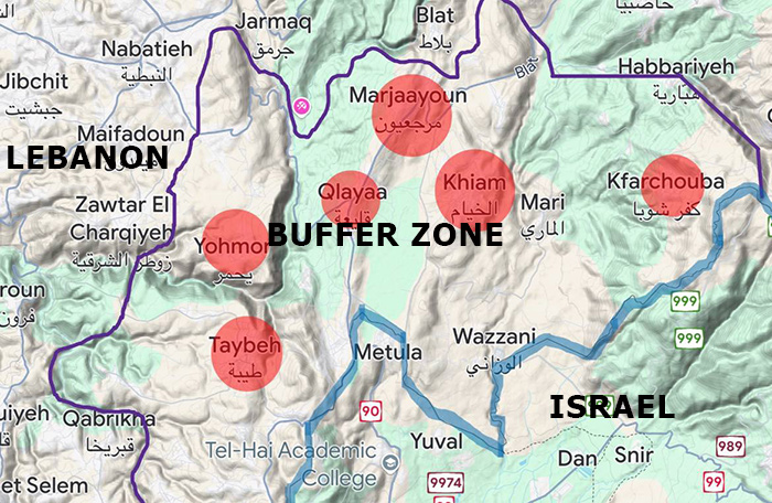 Israeli minister calls for Buffer Zones in Lebanon - MAPS