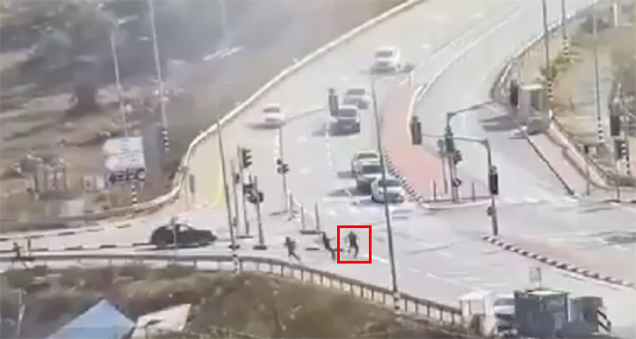 WATCH: Security camera captures Israeli civilian taking out terrorist