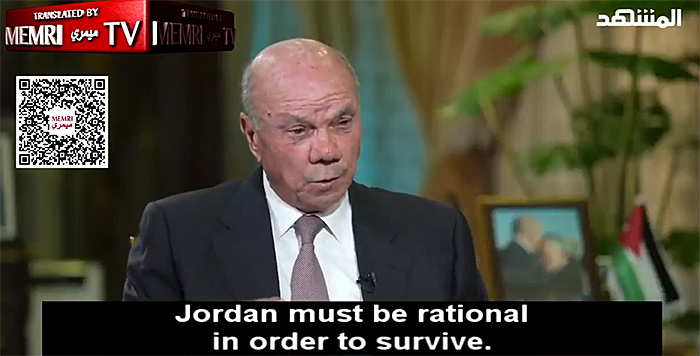 WATCH: Senior Jordan politician: We must not commit suicide for "Palestine"