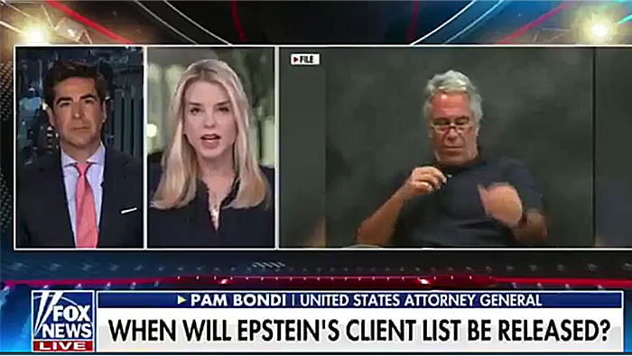 AG Pam Bondi says FBI delivered 'truckload' of Epstein files