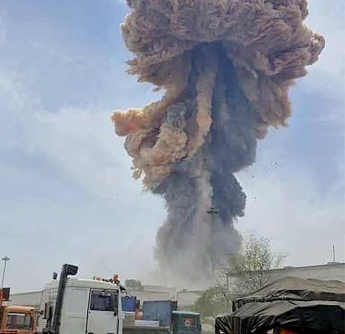 VIDEOS: Mysterious explosion at Bandar Abbas port