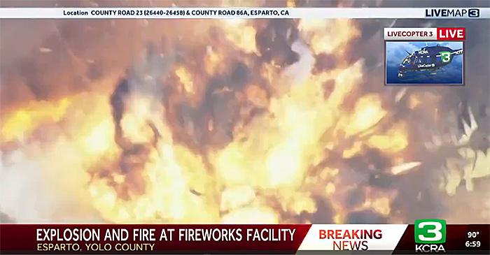 ICYMI: MUST SEE! Explosion in California fireworks factory LIVE