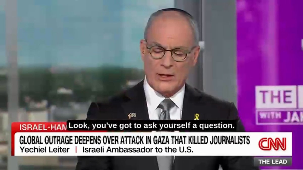 ICYMI: WATCH: Israel’s ambassador in Washington, Yechiel Leiter, in a ...