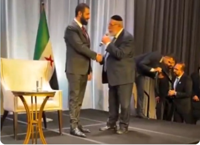 WATCH: Syria’s al-Sharaa receives blessing from prominent Syrian rabbi